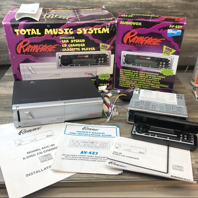 Vintage Open Box Rampage By Audiovox Total Music System TP-600 100W AV 427 CASS. | eBay