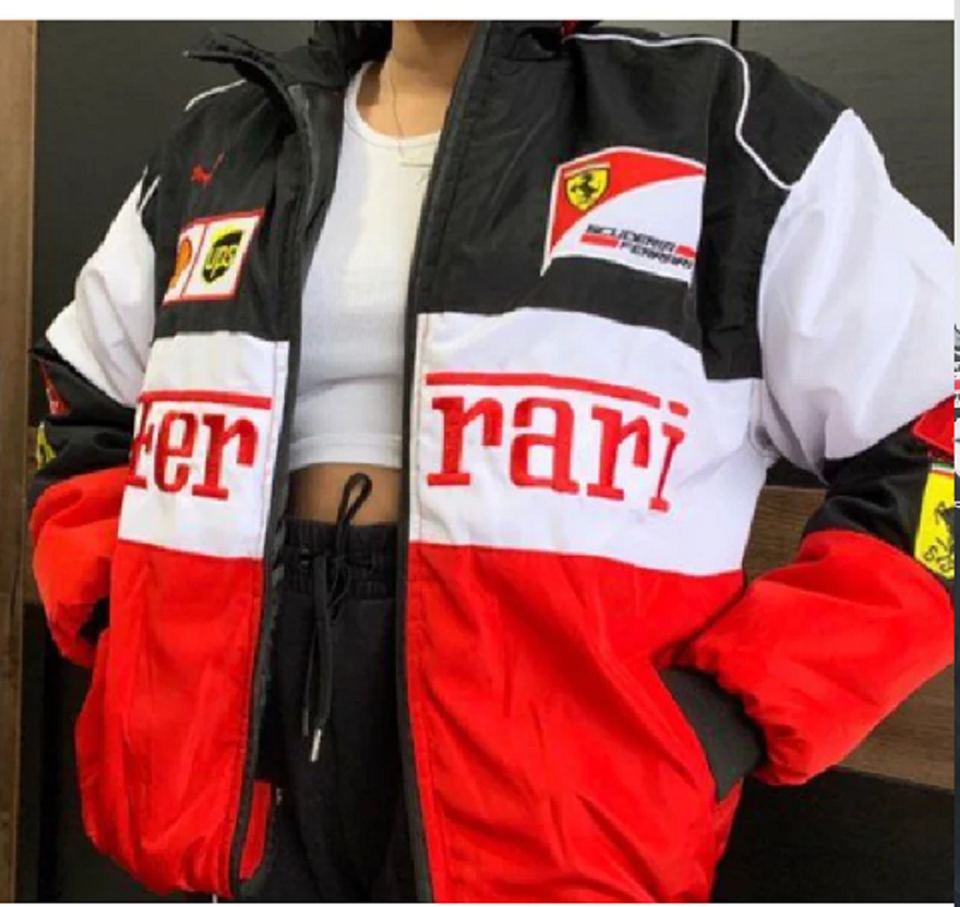 Ferrari Racing Jacket Vintage Style Nascar Bomber, F1 Ferrari Jacket ...