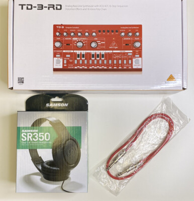 Behringer TD-3-RD Analog Bass Line Synth New Free Accessories Red TD-3 ...