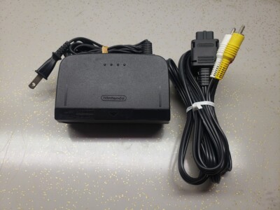 OEM Nintendo 64 N64 Power Supply Cord Brick & Official AV RCA Cable ...