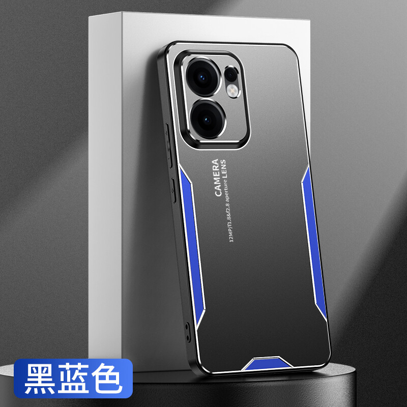 For Oppo Reno13 F, Luxury Hybrid Armor Metal Aluminum Soft Side Cover ...