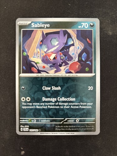 Sableye - 107/162 - Reverse Holo Uncommon - Temporal Forces - Pokemon ...