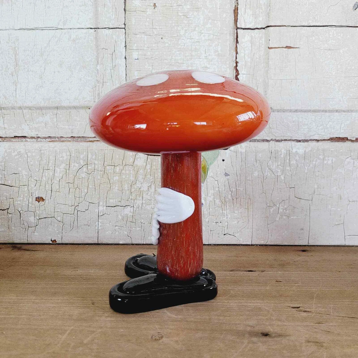 discounts wholesale price Murano Mushroom Clown Art-Red