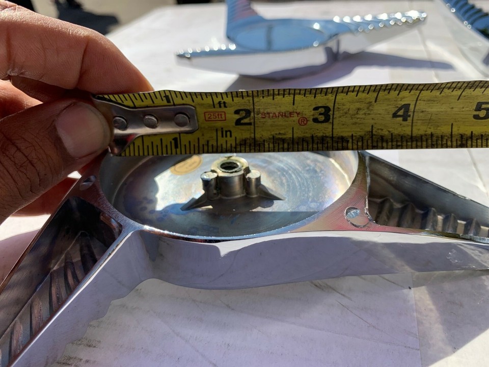 BOLT ON CHROME SPINNER WIRE WHEELS RIMS THREE PRONG CENTER CAPS | eBay