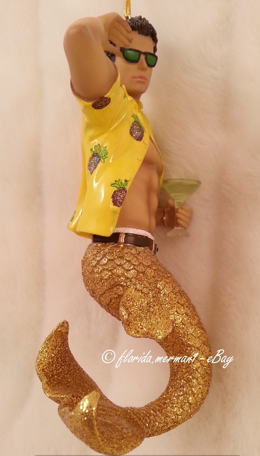 December Diamonds ALOHA Hawaii Merman Ornament 2014 NIB Collectible ...