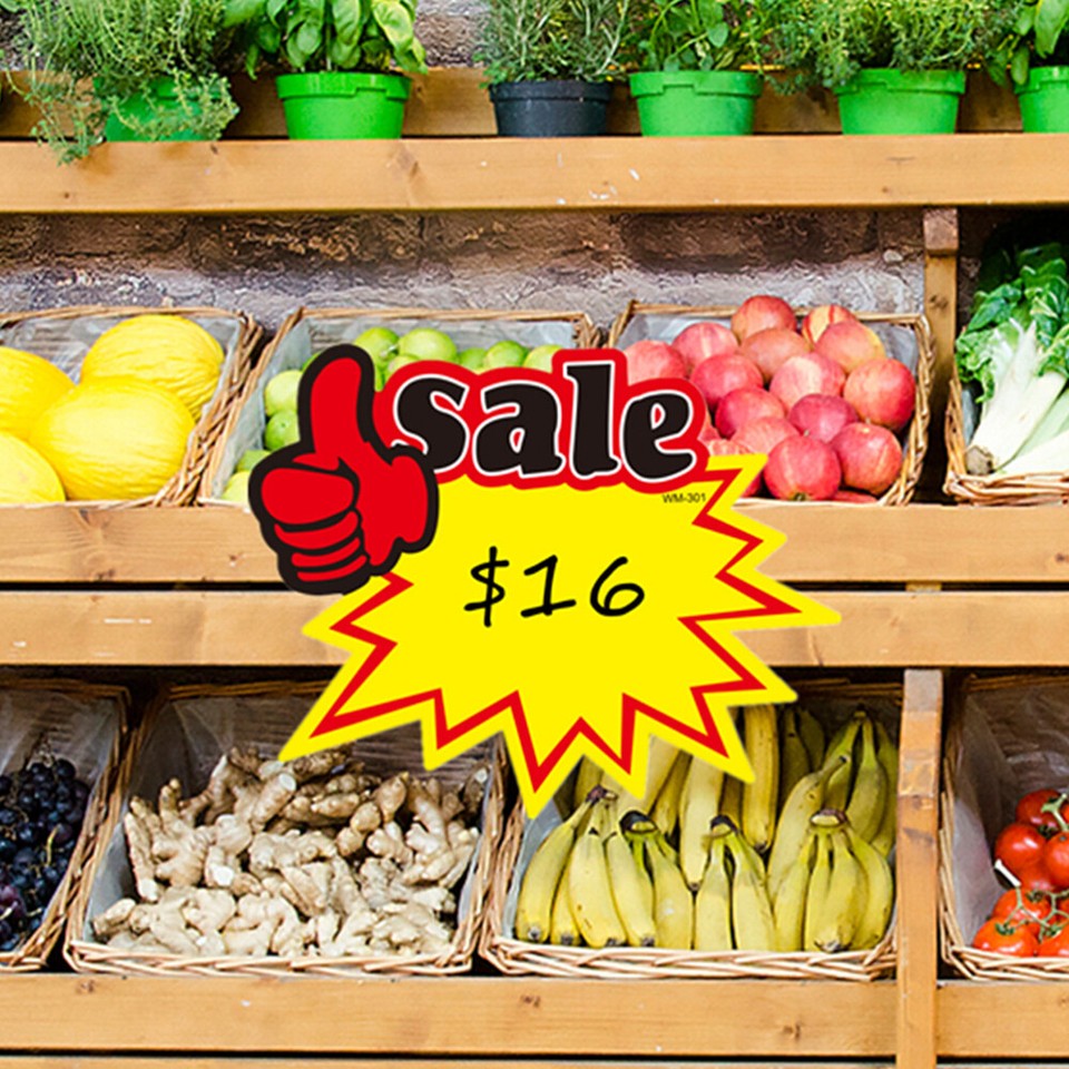 50 Pcs Star Retail Signs Price Stickers Commodity Tag Advertising Tags ...