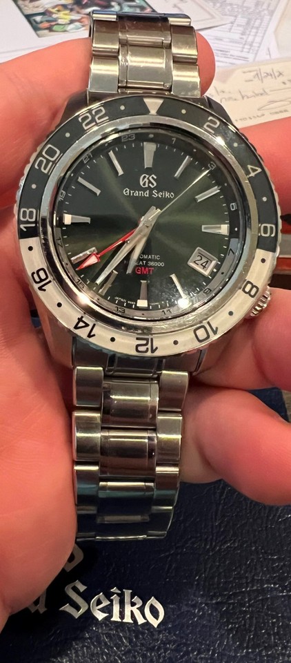 Grand Seiko Sport GMT SBGJ239 2021 Box and Papers Stainless Steel Green ...