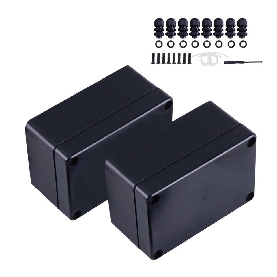 2x Waterproof Plastic Project Box Electronic Enclosure Case 100x68x50mm ...