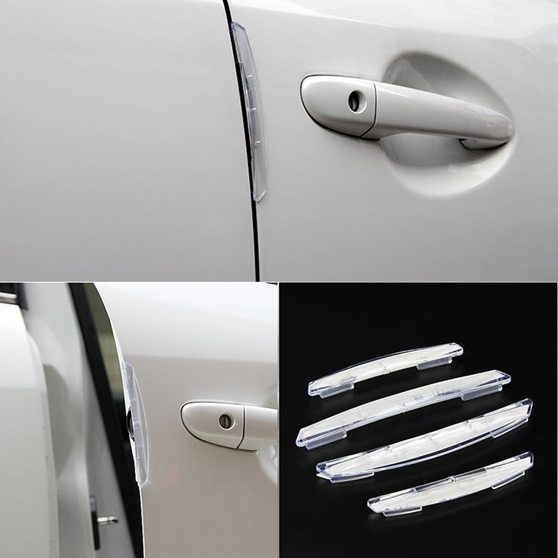 Anti-collision Strips Trim 4pcs Car Door Scratch protector Transparent ...
