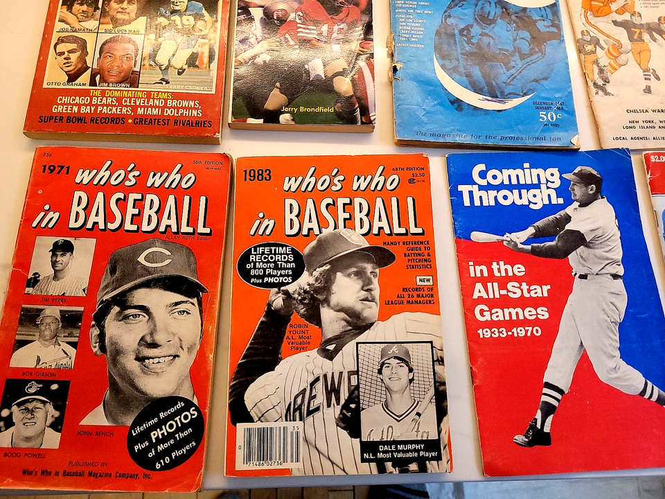 Baseball / Football smaller Sports booklet / magazine/ lot ** CLEARANCE ...