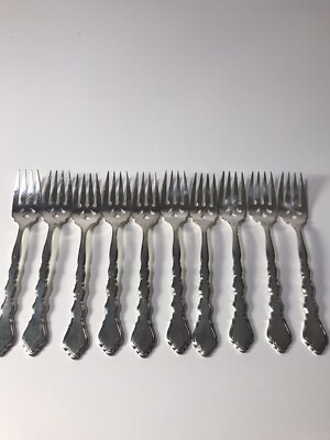 ONEIDA DUET COCKTAIL SHRIMP FORKS STAINLESS FLATWARE LOT OF 10 | eBay