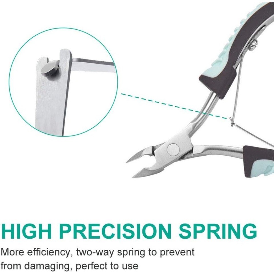 Professional Stainless Steel Cuticle Nipper Non Slip Trimmer Manicure ...