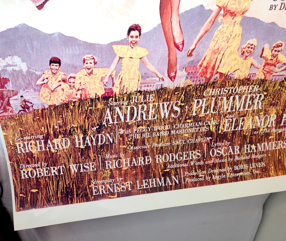 THE SOUND OF MUSIC Color Movie Poster ROBERT WISE - 27"x40" Julia ...