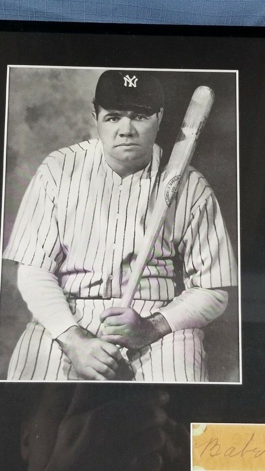 Babe Ruth Cut Autograph in 12x15 Frame Beckett Authentic Clean Auto | eBay