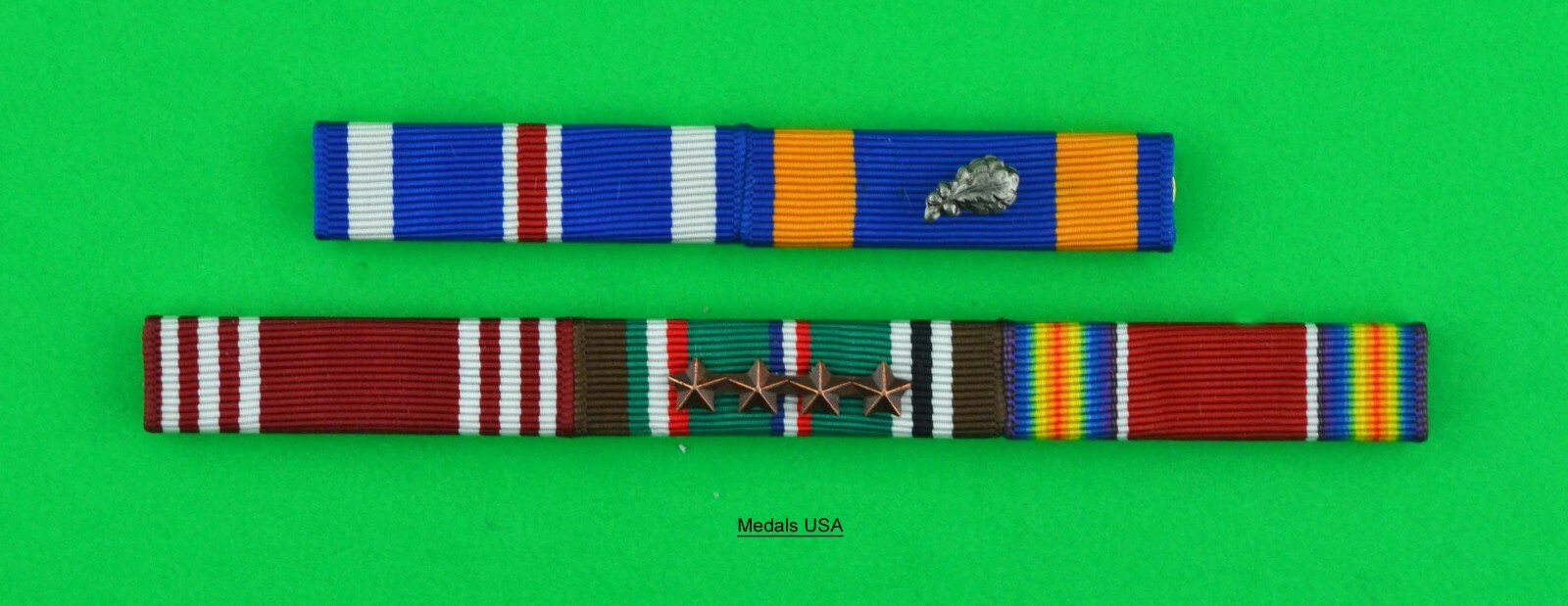 WWII Army Air Corps Ribbon Bar pair - DFC Air Medal oakleaves ETO ...