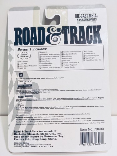 Motormax (6010) Road & Track Series 1 Toyota Land Cruiser Diecast New ...