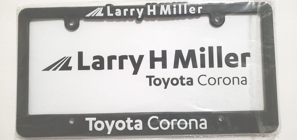 Toyota Black License Plate Frame Larry H Miller Toyota Corona Frame ...