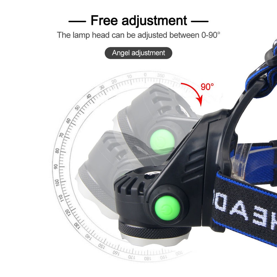 Super Bright LED Headlamp Headlight Green Light Hunting Head Torch ...