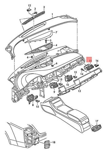AUDI A8 S8 QUATTRO 4H2 4H8 4HC VENT NERO BLACK /CHROME 4H1820902CWVF 14 ...