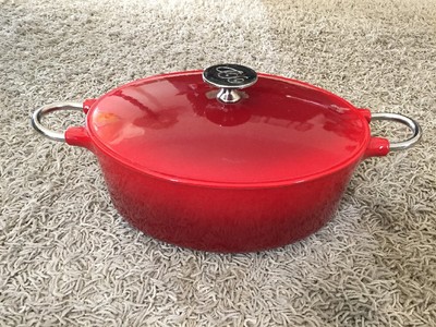 Cottage Collection Cast-Iron Dutch Oven, Red | eBay