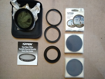 Tiffen 82mm Variable ND Filter, B+W ND filter, Two Polarizers, and Step ...