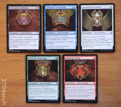 Set of 5 Amonkhet Cartouche Enchantments *NM* (Magic MTG) Solidarity ...