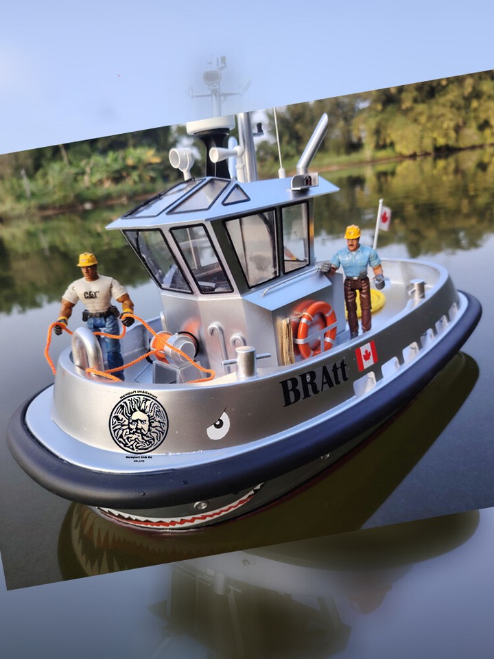 Harbour Tug BRAtt Scale 1:18 430mm 17" Fiberglass Hull RC Model Ship ...