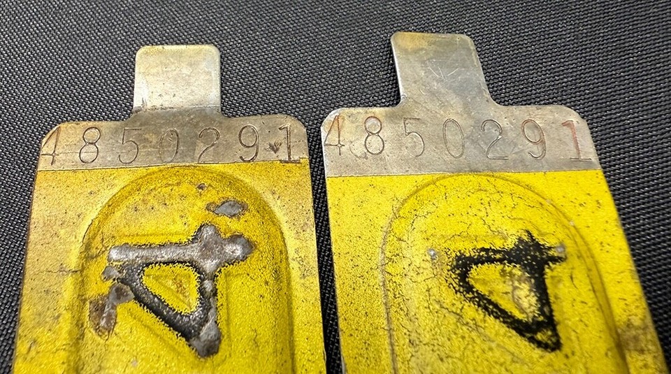 Vintage 1964 Minnesota License Plate Tabs Matching Serial Numbered Pair ...