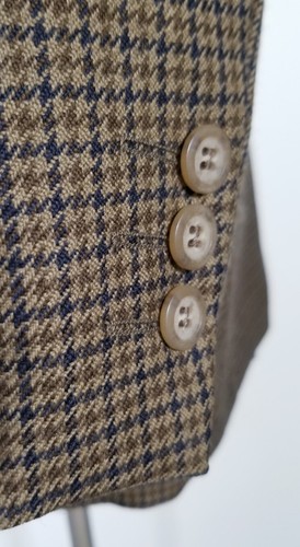 48L Torriani Olive Green Brown tooth Check Wool Tweed Blazer Sport Coat ...