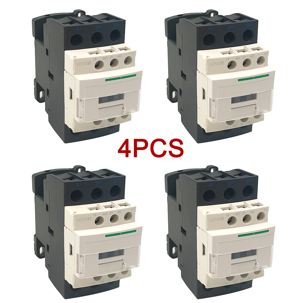 4PCS LC1D32B7 Contactor 24V coil replace Schneider contactor LC1D32B7 ...