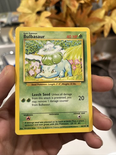 base set 1ST Edition Bulbasaur pokémon card 1995 44/102 | eBay
