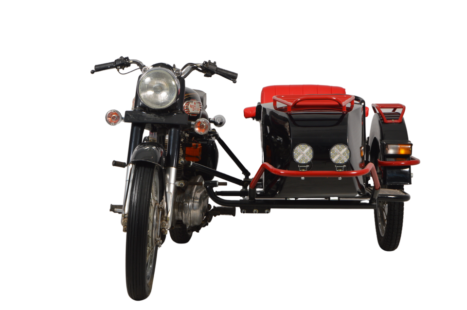 Motorcycle Sidecar + Universal Mounting Kit, Fits royal enfield,etc ...
