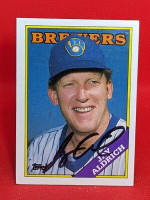 PERSONAL AUTOGRAPH signed on card: Jay Aldrich 1988 Topps #616 | eBay