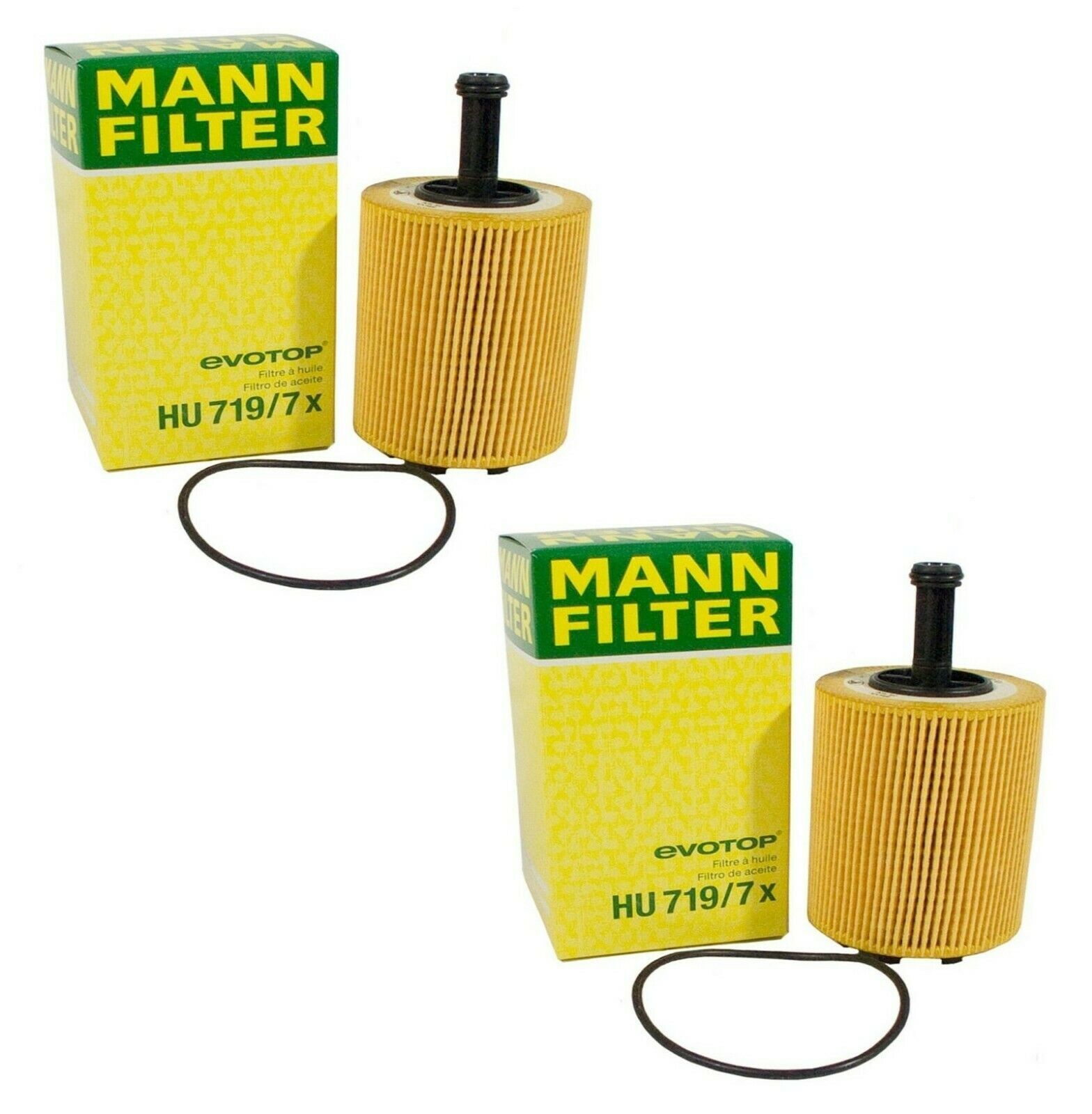 Pair Set 2 Engine Oil Filters Mann for Audi A3 TT Quattro VW Beetle ...