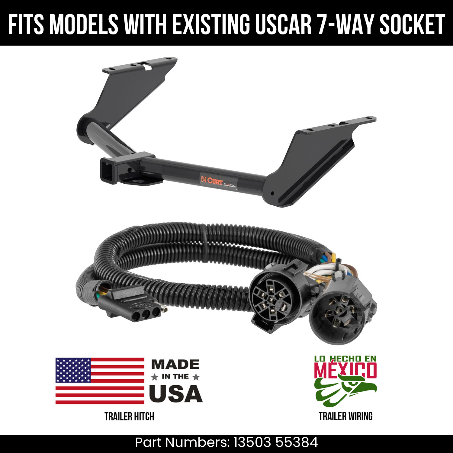 For 20-24 Jeep Gladiator Trailer Hitch w/ 4 Pin Wiring Fit w/ USCAR ...