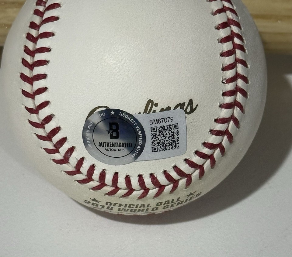 John Lackey Autographed & Inscribed 2016 World Series MLB Baseball ...