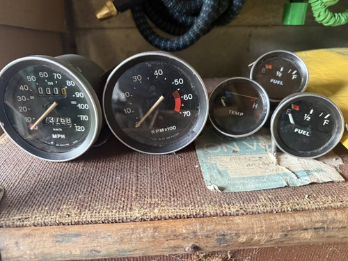 MGB Dash Gauges, speedo, rev counter, fuel & temp used good working ...