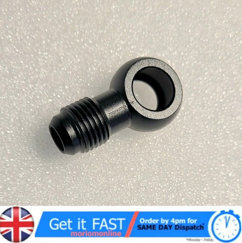 M12 METRIC 12mm BLACK BANJO EYE to AN-6 MALE JIC Flare Oil Hose Fitting ...