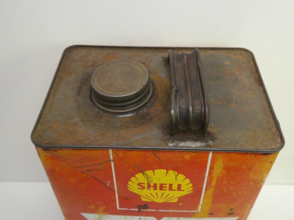 VINTAGE SHELL X 100 1 GALLON PETROL TIN GARAGE SERVICE STATION | eBay