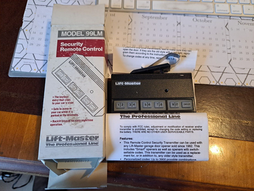 Liftmaster Security Remote Control Garage Door Opener Model 99LM New ...