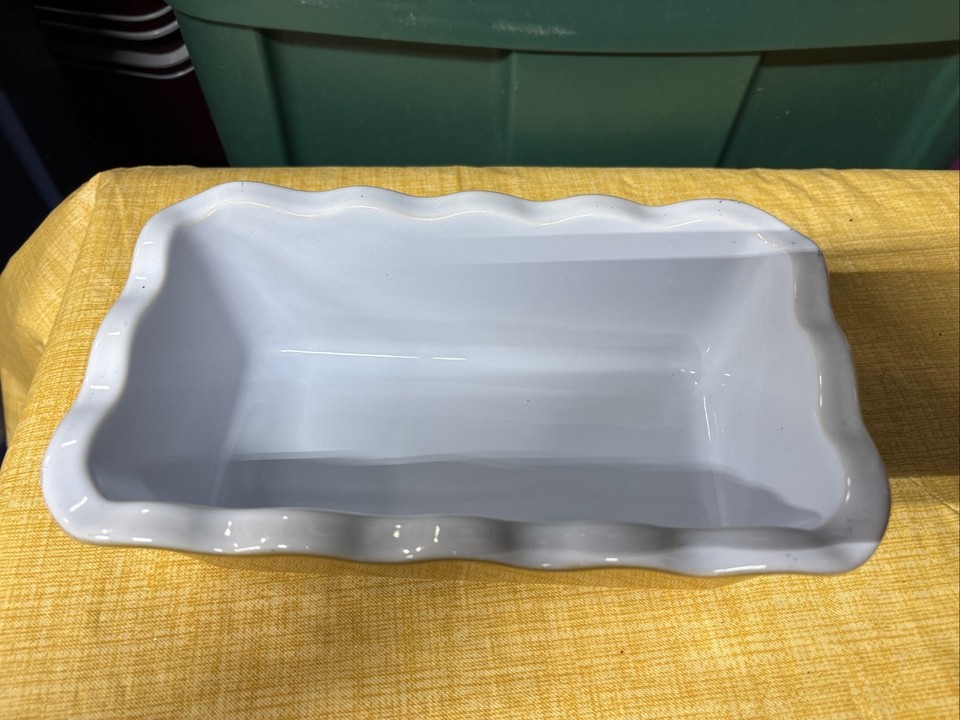 Emile Henry Loaf Pan Yellow 6164 Ruffled Bread Baking Dish France 1002 ...