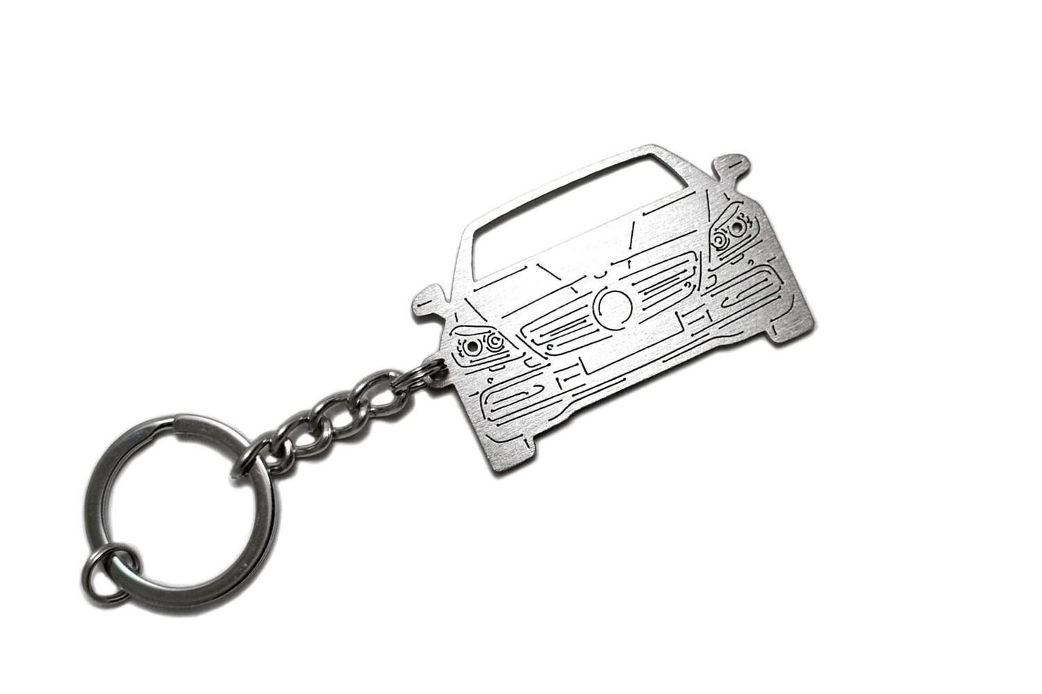 Stainless Steel Keychain Front View Car Key Ring fit Mercedes Benz SLK ...