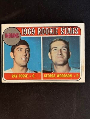 1969 TOPPS #244 RAY FOSSE, GEORGE WOODSON RC INDIANS Vintage! Nice Card ...