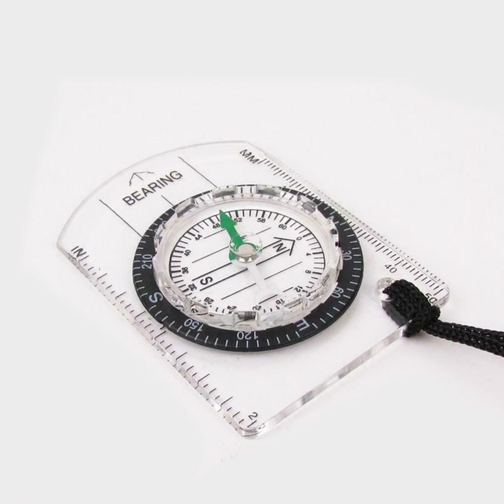 Military Compass Scale Ruler Baseplate Mini Compass for Camping Hiking ...