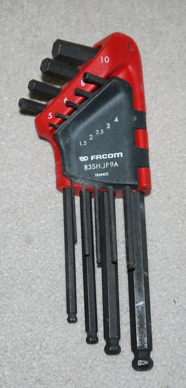 Facom 9pc Metric Ball End Ended Hex Hexagon Key Set 83sh.jp9a for sale ...