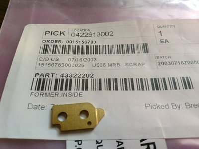 Universal Instruments 43322202 VCD Inside Former *NEW* Former, Inside ...