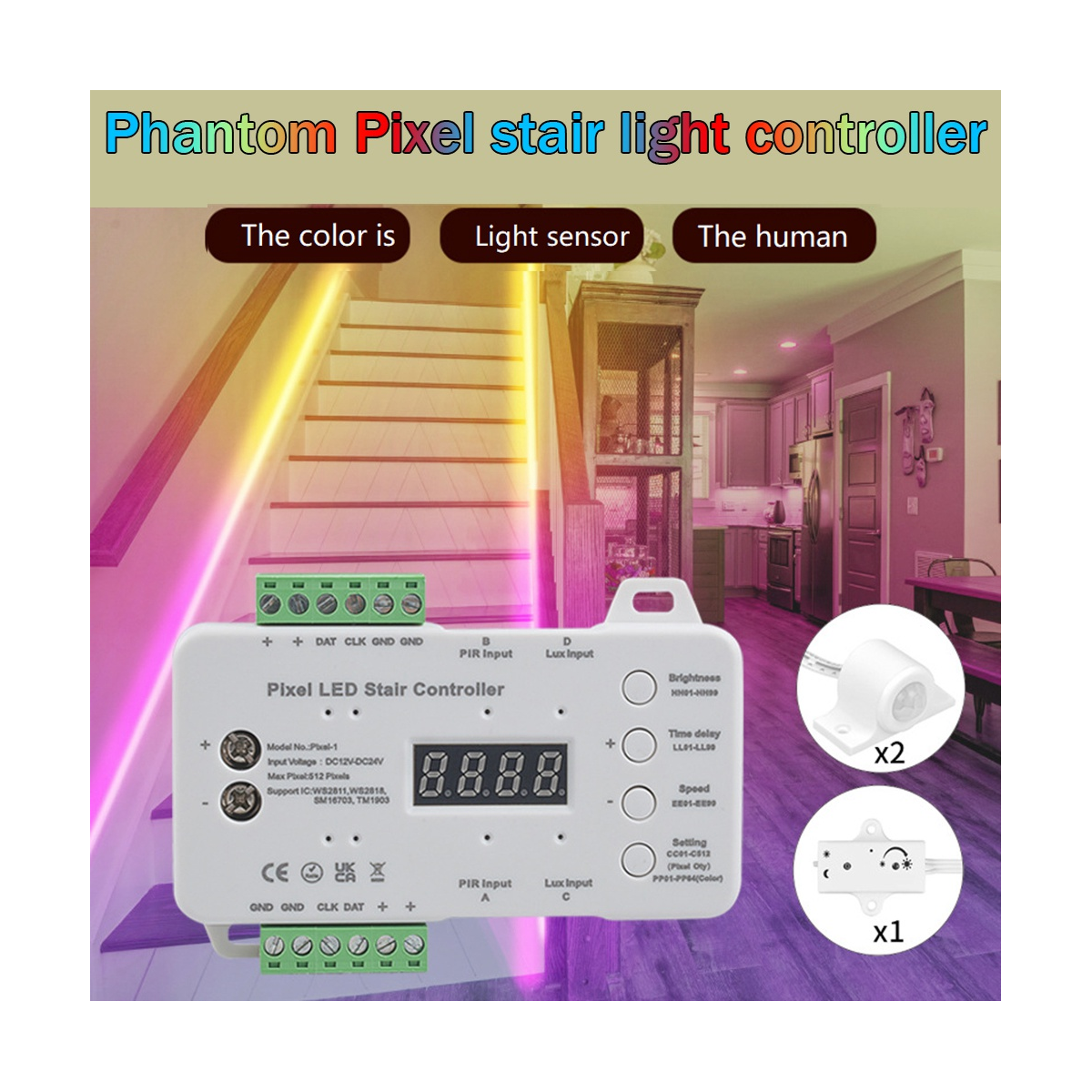 Human Body Induction Light Sense Controller Intelligent Controller P1E6 ...
