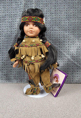 Goldenvale Collection Native American Porcelain Doll Vintage Indian 9 ...