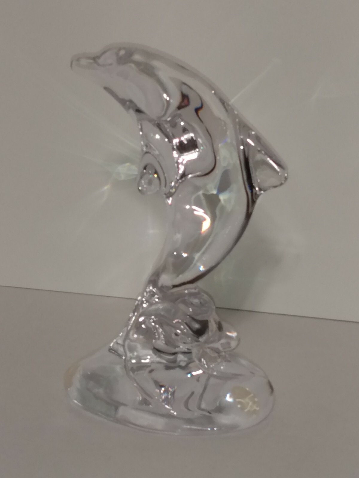 Crystal Grace (Dolphin) by Dominic Angelini, 1981 Cristal de Sevres ...