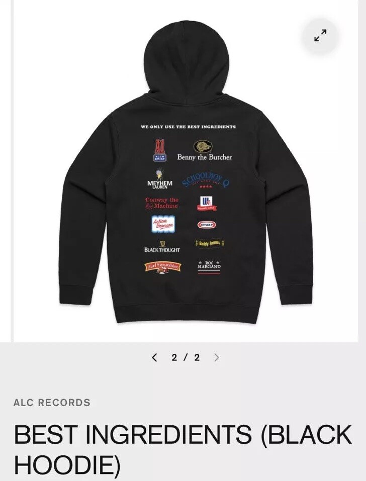 The Alchemist Sandwich Hoodie Sz XL Action Bronson Earl Sweatshirt Roc ...